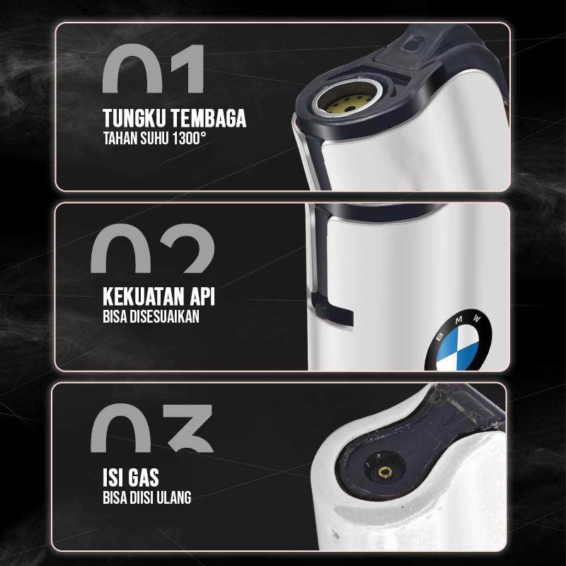 Jual BBAK 10 PCS Korek Api Gas Bara Body Besi Motif Sport Car Api Biru ...