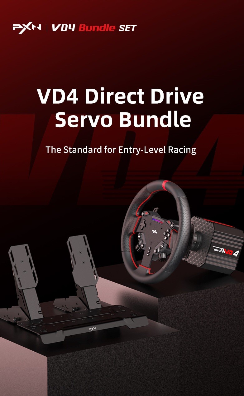 Jual PXN VD4 BUNDLE SET Direct Drive Racing Wheel 4Nm Servo Motor Base ...