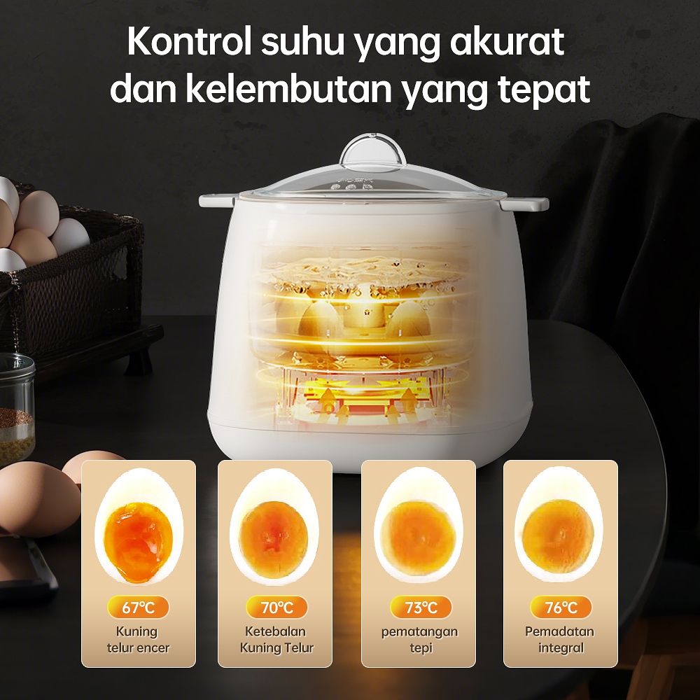Jual Saluyar Egg Cooker AI Pintar 6 Fungsi – Rebus Telur, Yogurt ...