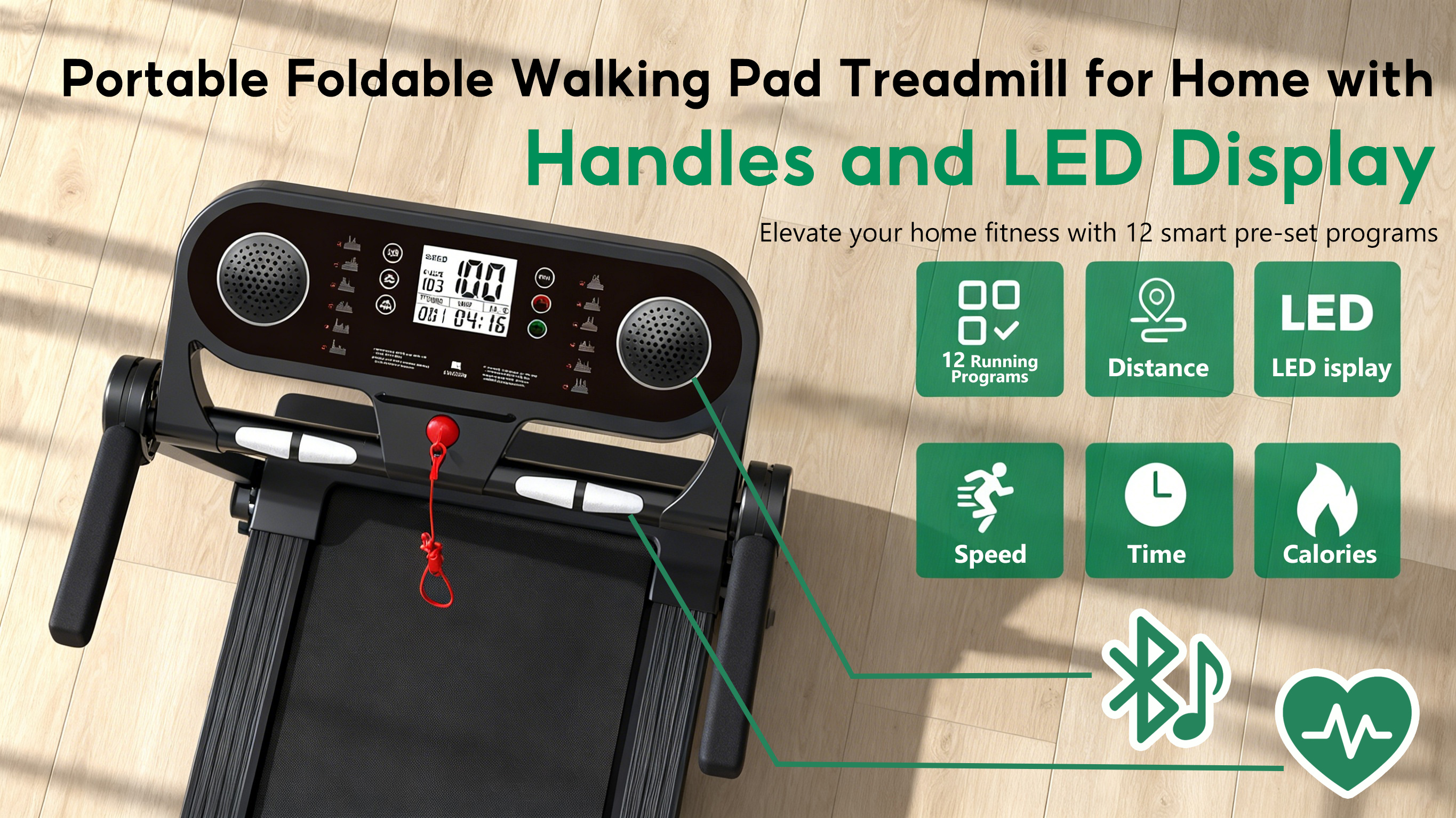 Jual MY-HI Treadmill electric low watt M10 BB 260kg Treadmill Portable ...
