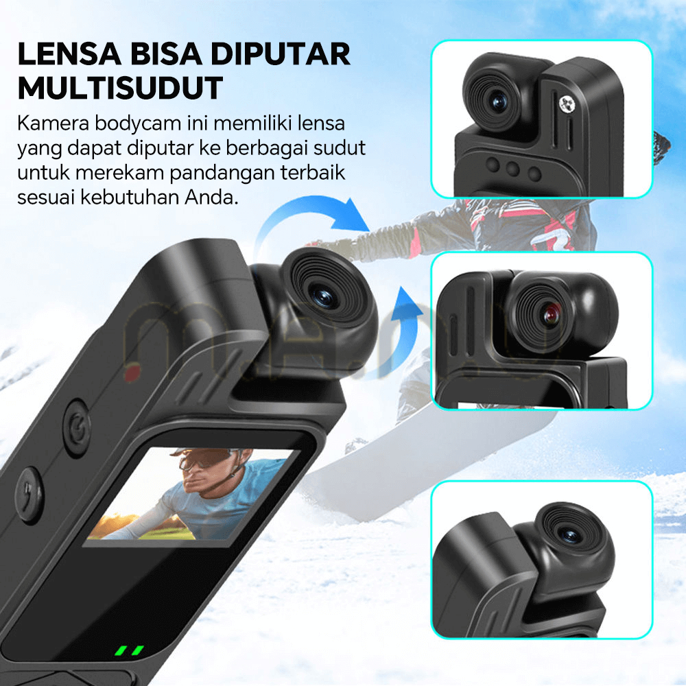 Jual Manu Mini Kamera HD 1080P Camcorder Layar 1.3" Dapat Diputar 180 ...