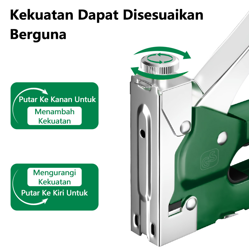 Jual ISKU Staples Tembak 3 in 1 Heavy Duty Gun Tacker Besi Hekter ...
