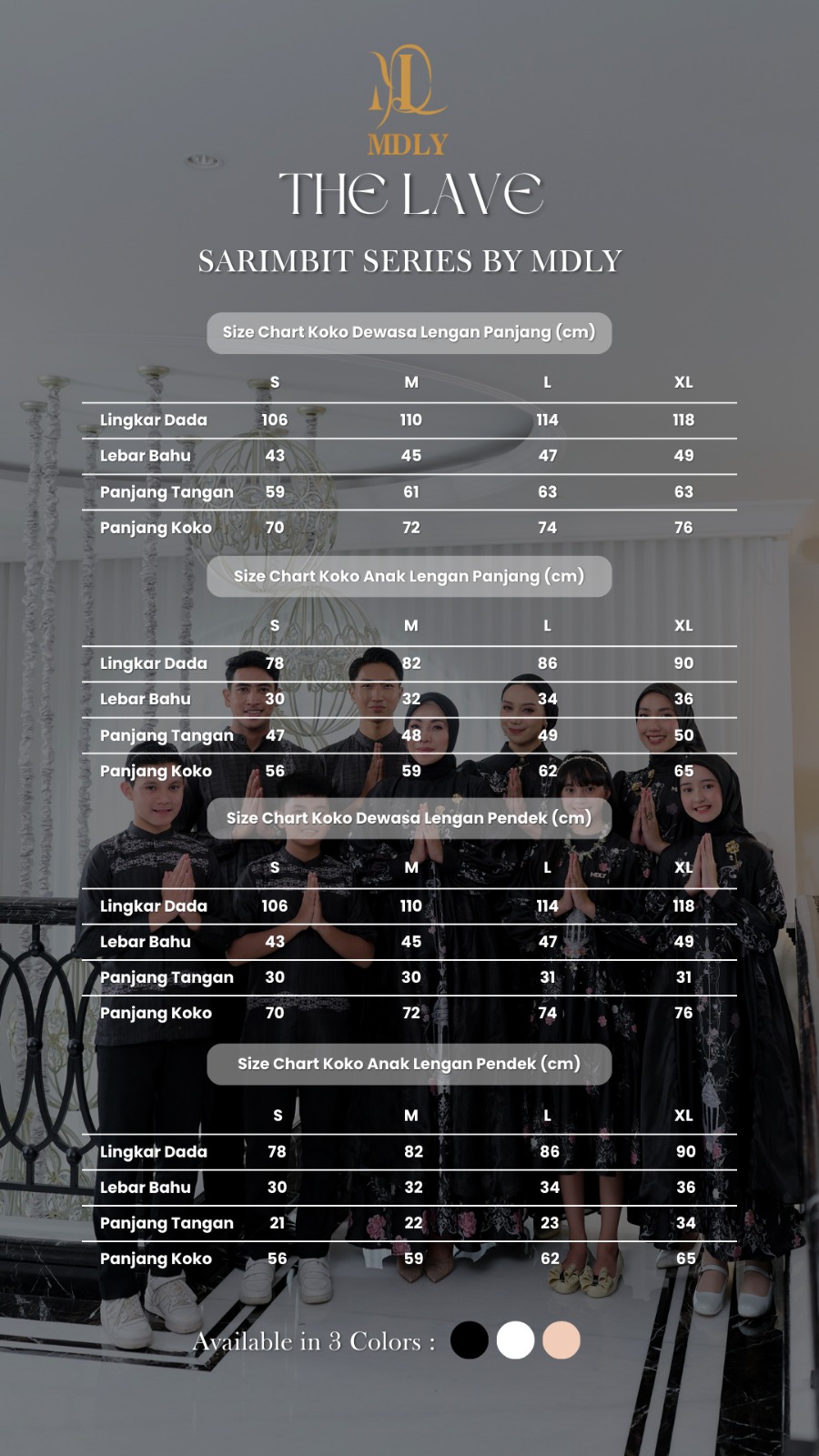 Jual MDLY Sarimbit Couple Keluarga Lave Series White | Family Set ...