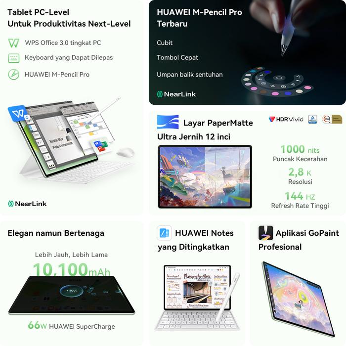 Jual HUAWEI MatePad 12X 12/256GB 2026 | PC-level WPS Office ...