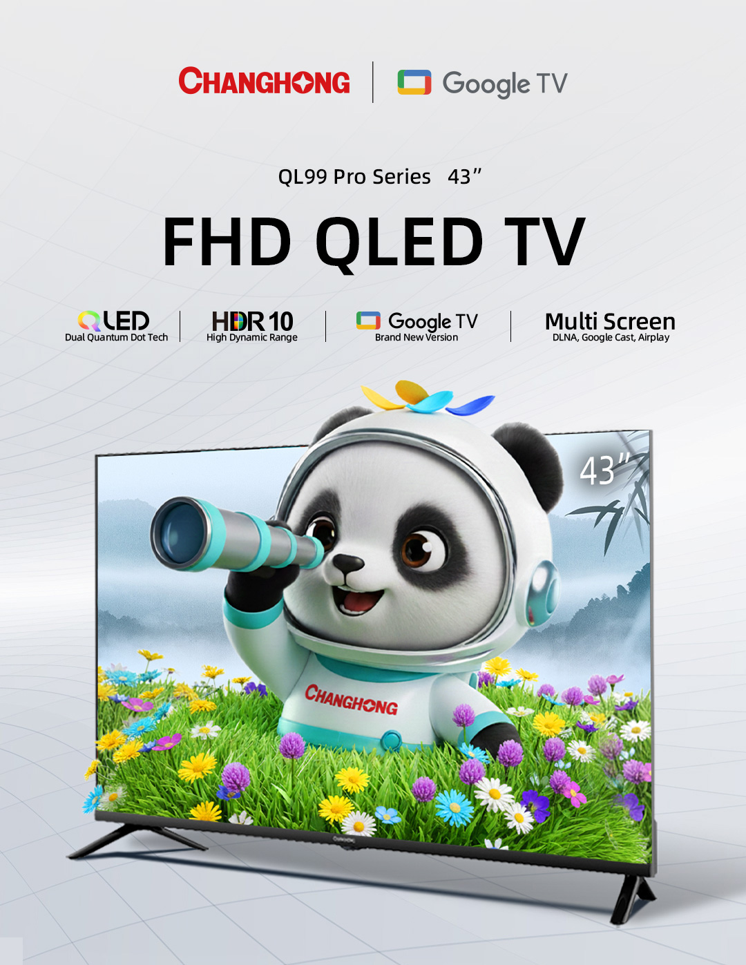 Jual Changhong QLED TV 43 inch FHD Google TV Smart TV Digital TV Dolby ...