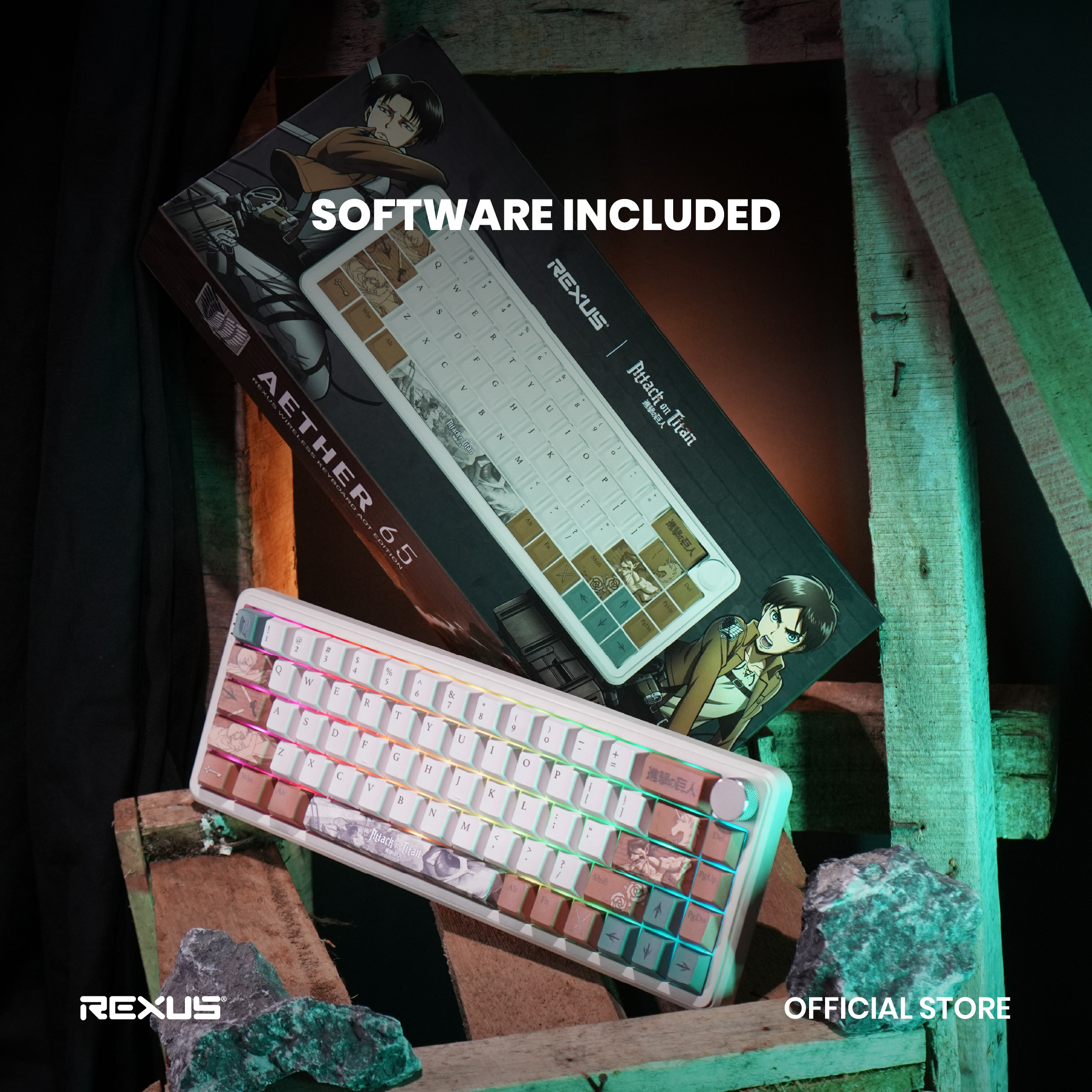 Jual [Exclusive Launching] Rexus x Attack on Titan - Keyboard Gaming ...