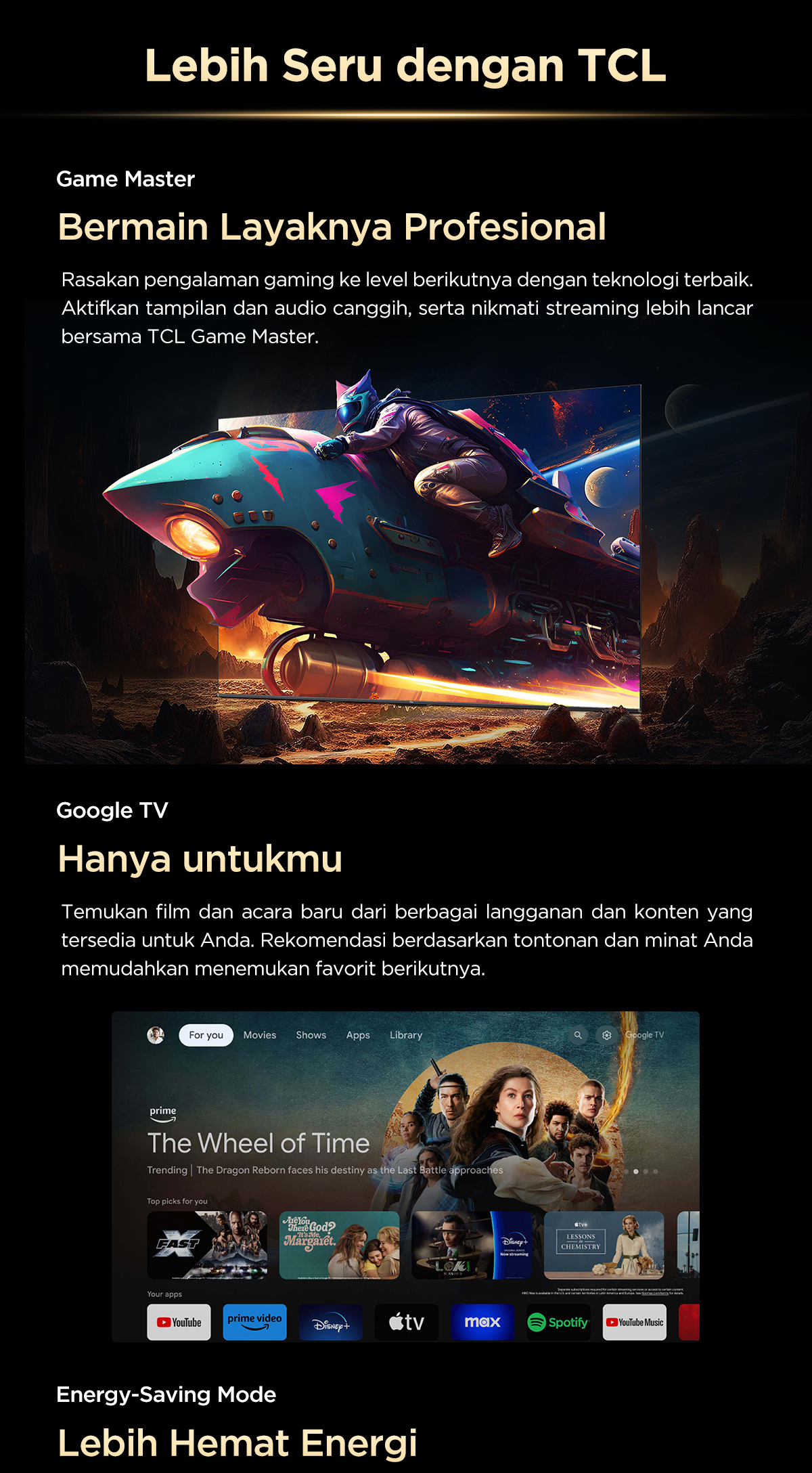 Jual TCL 55 Inch QD-Mini LED TV C6K - Halo Terminator - Onkyo 2.1 ...