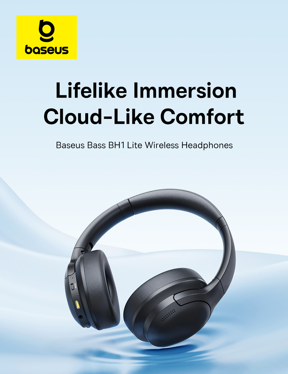 Jual Baseus Bass BH1 Lite Wireless Headphone Super Bass Spatial Audio ...