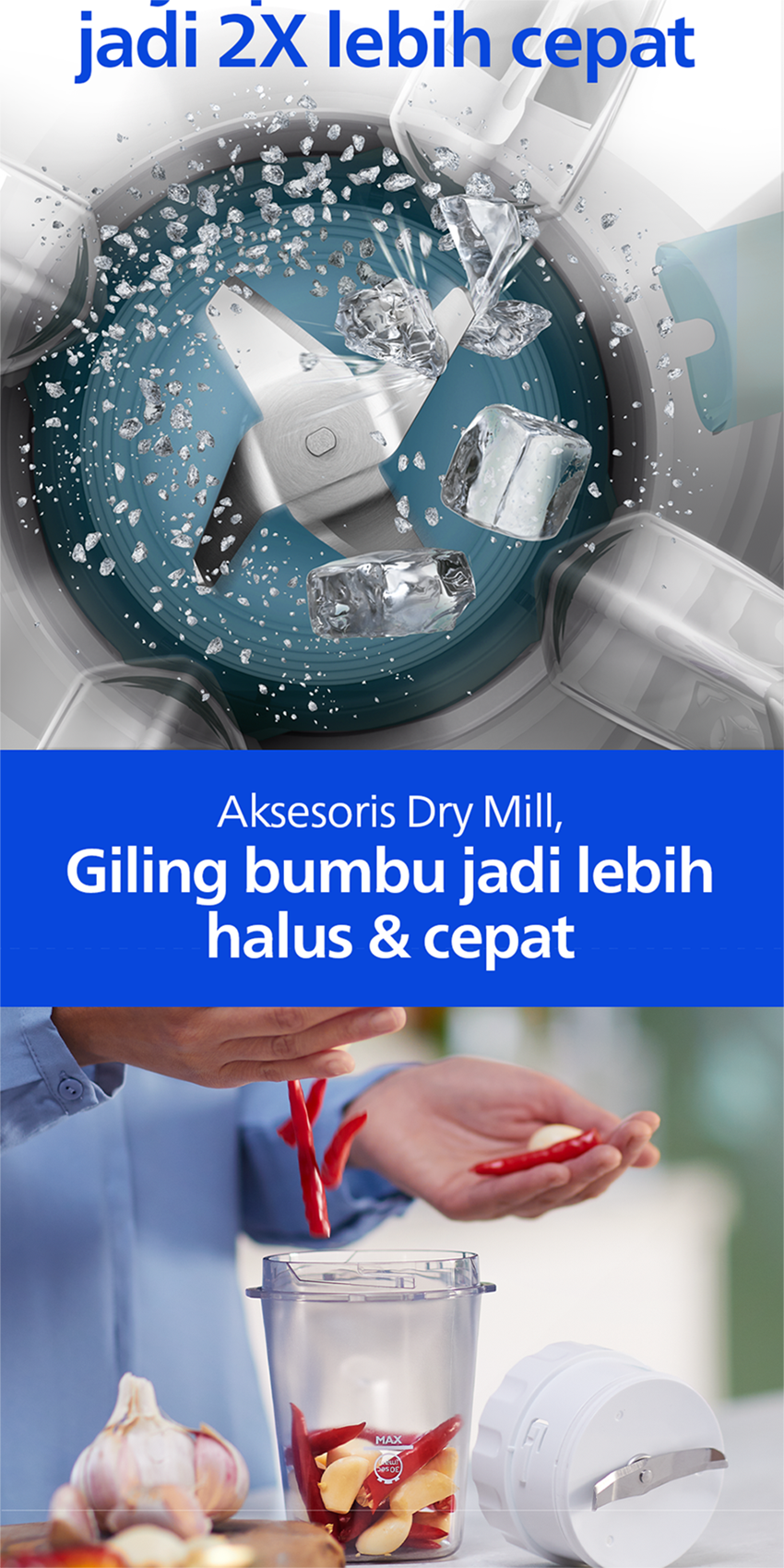 Jual Blender Philips Plastik 2 liter - 5000 Series HR2223/60 - Blender ...