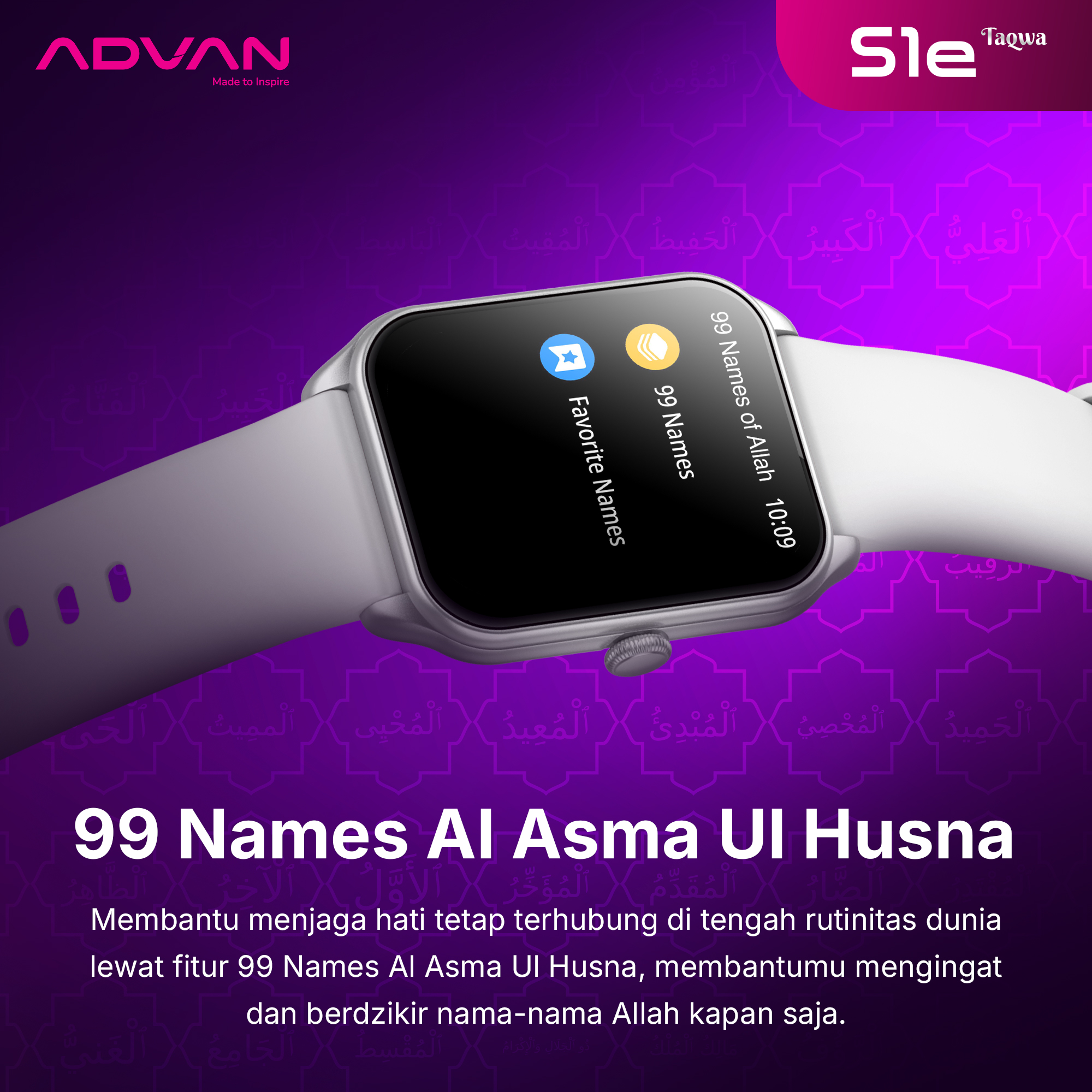 Jual [NEW LAUNCH] ADVAN Smartwatch S1e Taqwa | Pengingat Solat dan Arah ...