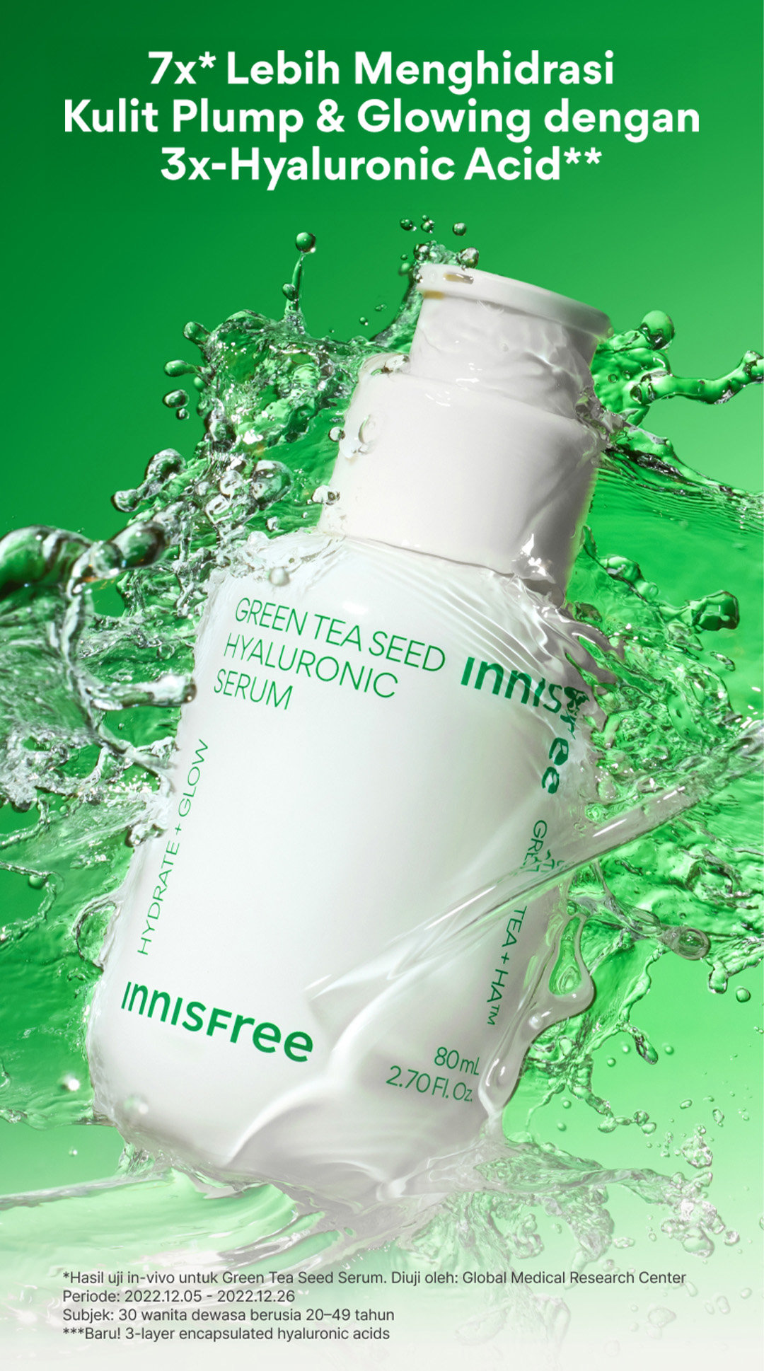 Jual Innisfree Green Tea Seed Hyaluronic Serum / Serum untuk Kulit ...