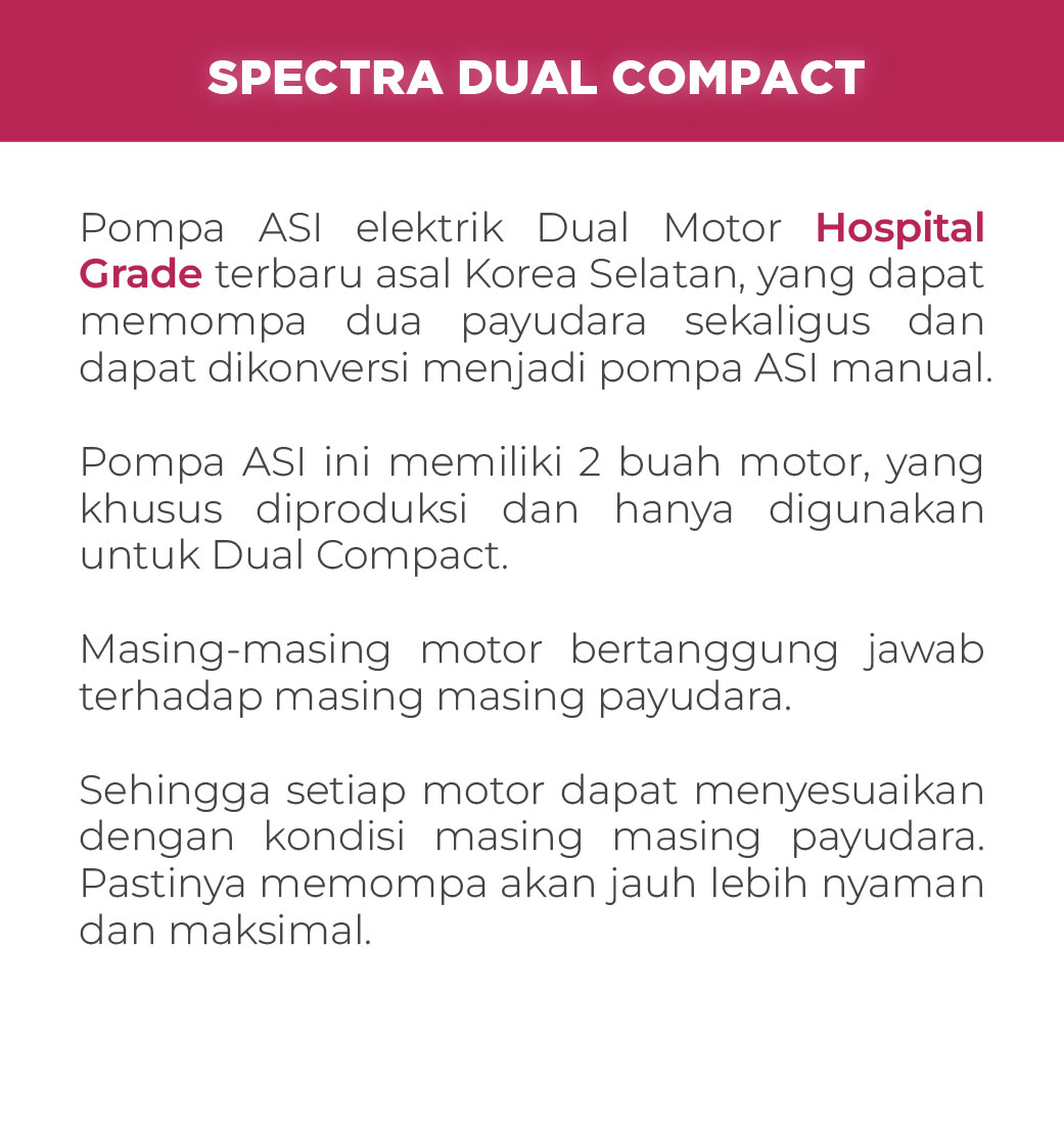 Jual Spectra Dual Compact Electric Breastpump - Pompa Asi Elektrik ...
