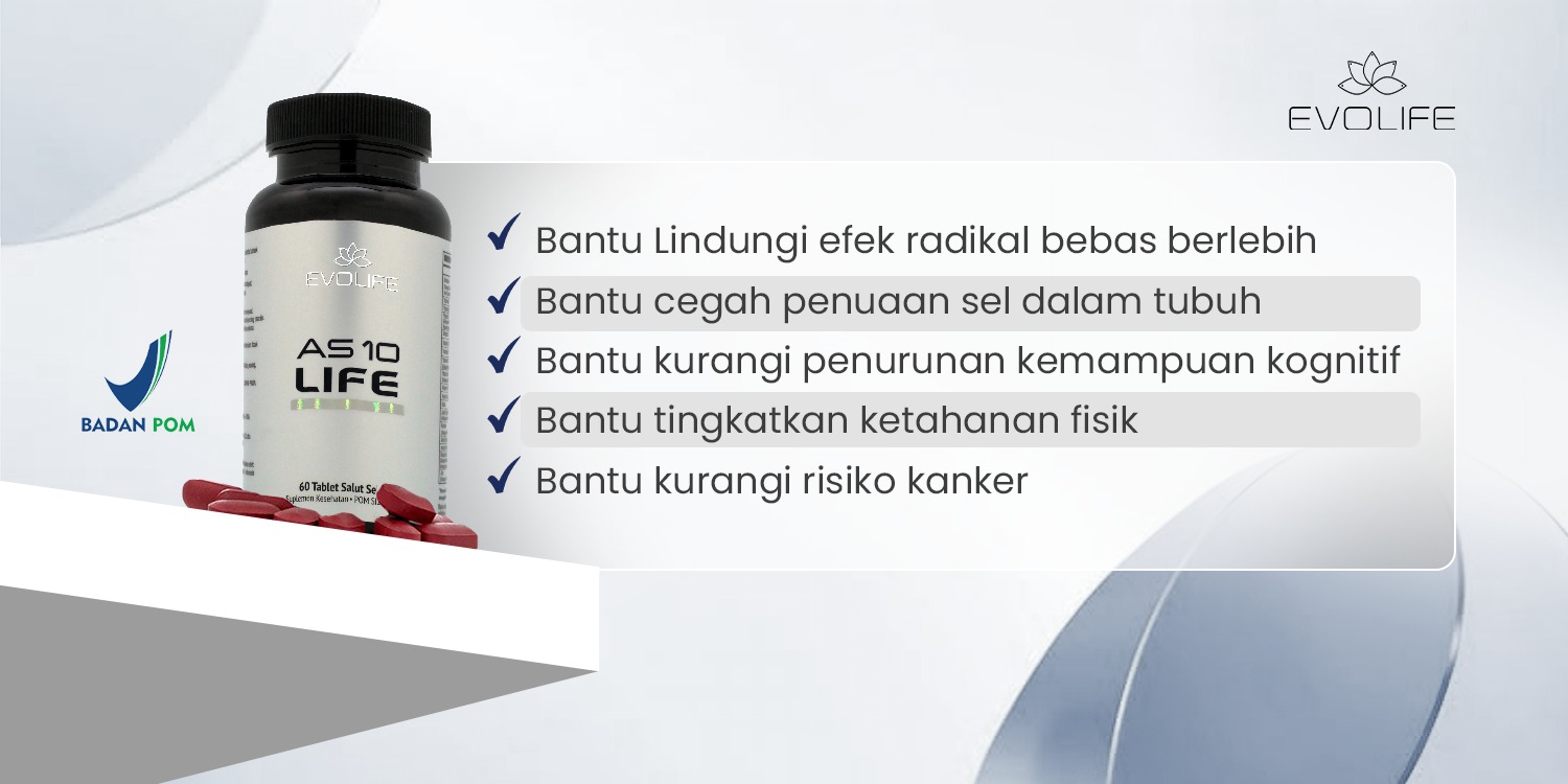 Jual Evolife AS10 Suplemen Antioksidan Multivitamin Plus Chelated ...