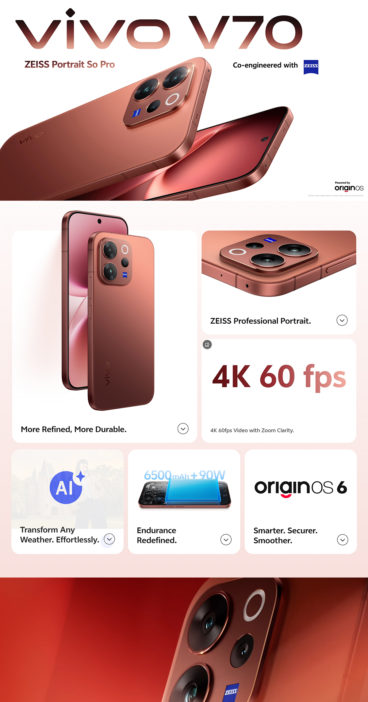 Jual Vivo V70 5G 12/256GB (12GB+12GB Extended RAM) Garansi Resmi Hp ...