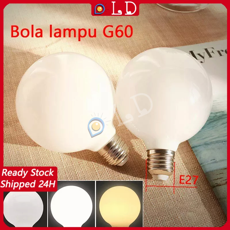 Jual Lampu Led 5 Watt G60 Led 5W Bulb E27 Bulat Putih Susu Lampu Cafe ...