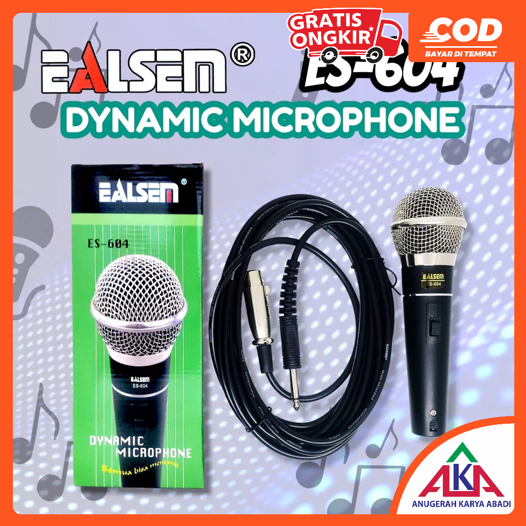 Jual Mic Kabel EALSEM ES-604 / ES-604N Professional Dynamic Microphone ...