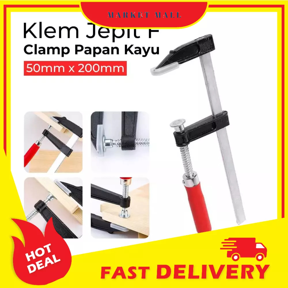Jual Alat Pertukangan Klem Jepit F Clamp Papan Kayu Heavy Duty ...