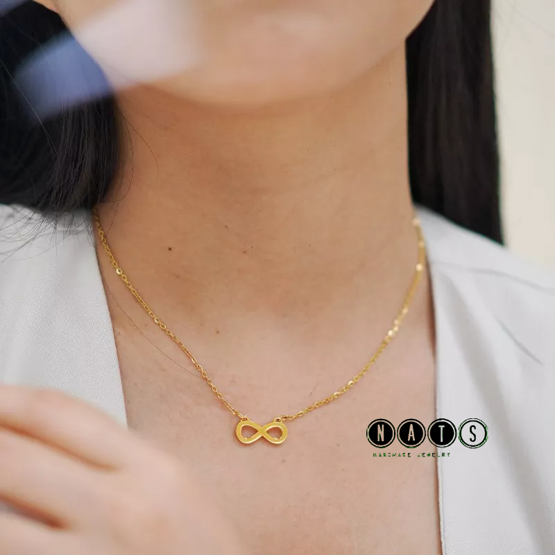 Jual Nats Living: Kalung Infinity Titanium Wanita Anti Karat | Shopee ...