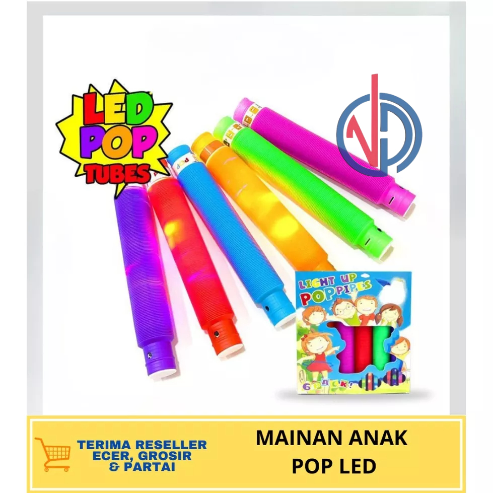 Jual POP LIGHT MAINAN LED ANAK POP PIPES POP TUBE LED SELANG LAMPU ...