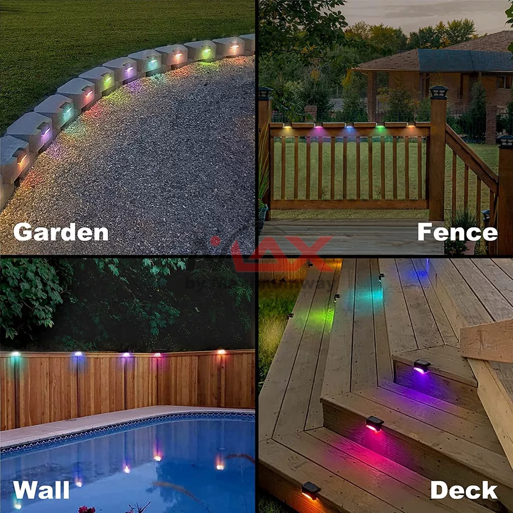 Jual Lampu Pagar dan Tangga luar ruangan RGB multi warna Tenaga surya ...