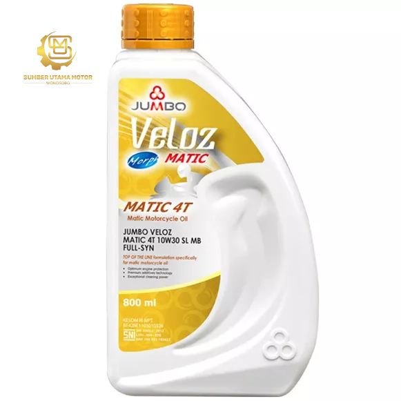 Jual Oli Jumbo Veloz Matic 10W-30 0.8L 800ml | Shopee Indonesia