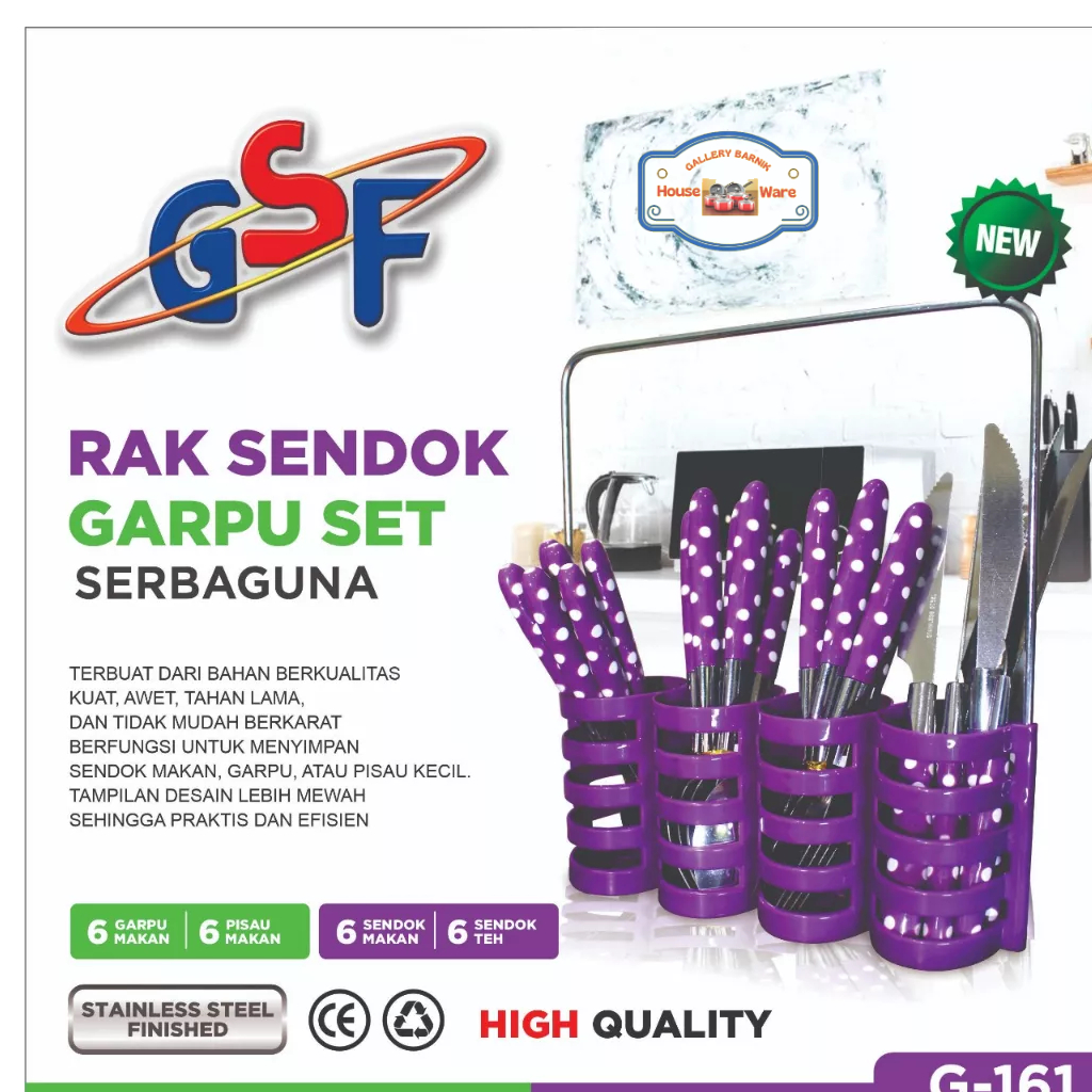 Jual Rak Sendok Garpu Set GSF 161 / Sendok Set Polkadot 24 Pcs | Shopee ...
