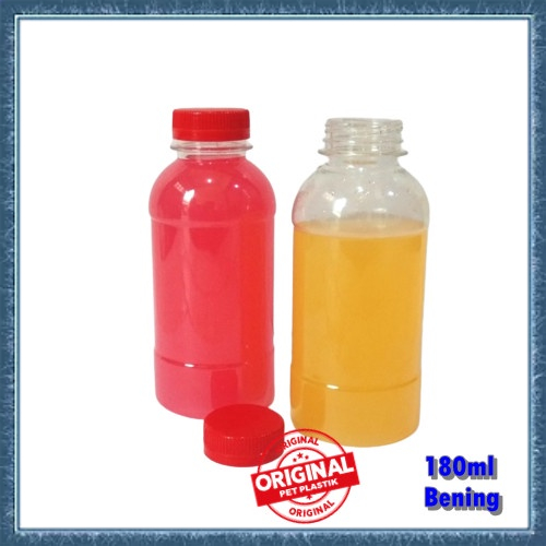 Jual Botol Juice Plastik Pet 180ml Botol Minum Bening Botol Jus Botol ...