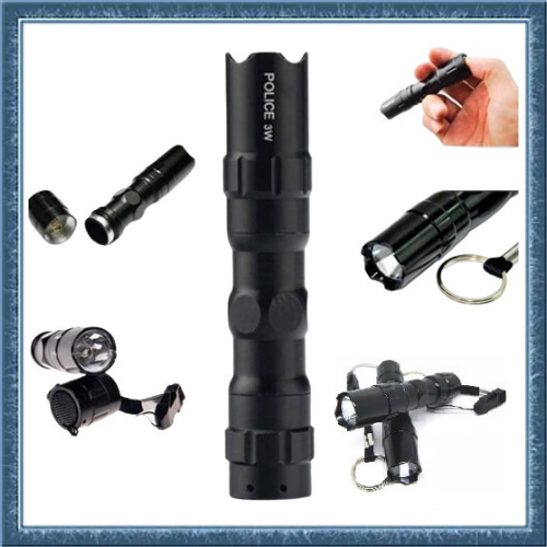 Jual SENTER POLICE 3W MINI LED FLASLIGHT LAMP SENTER MINI 3W LAMPU ...