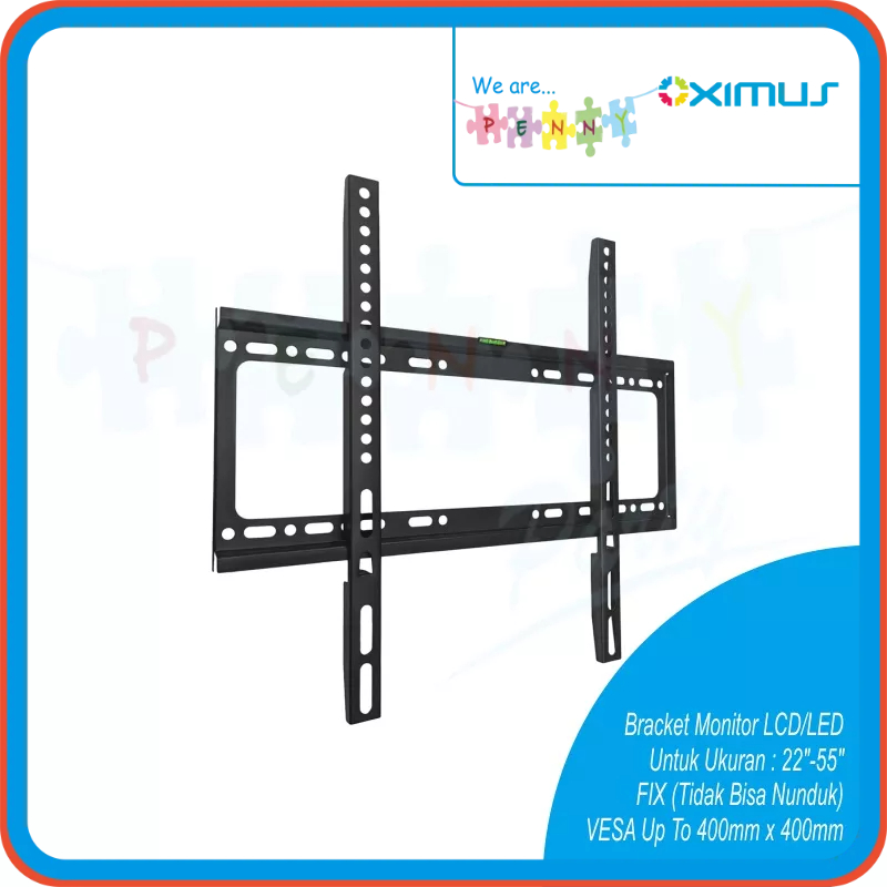 Jual Bracket Dinding Monitor TV LCD LED 22"-55" FIX (Tidak Bisa Nunduk ...