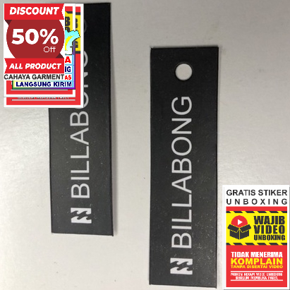 Jual BILLABONG LABEL TAG HANGTAG PREMIUM CO 1X DI KIRIM 600PCS | Shopee ...
