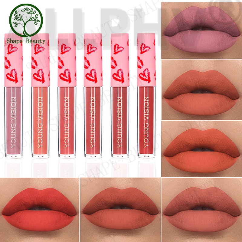 Jual [12 warna] YOUNG VISION Silky Lip Cream Smooth High Pigment ...