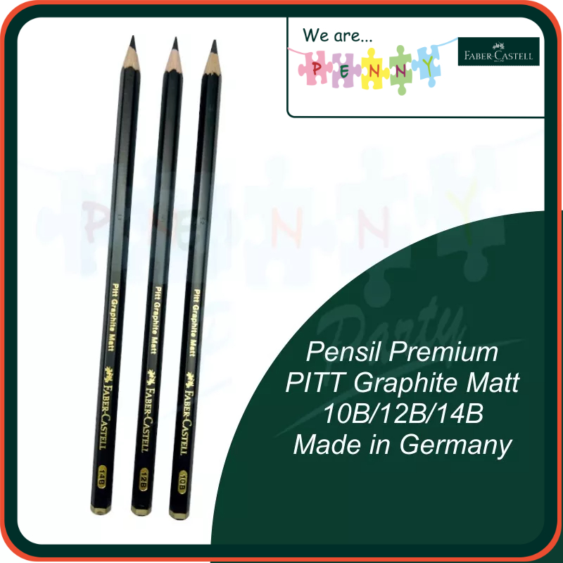Jual Faber Castell Pensil Lukis / Sketsa Premium Hitam Pekat 14B 12B 10B PITT Graphite Matt Art ...