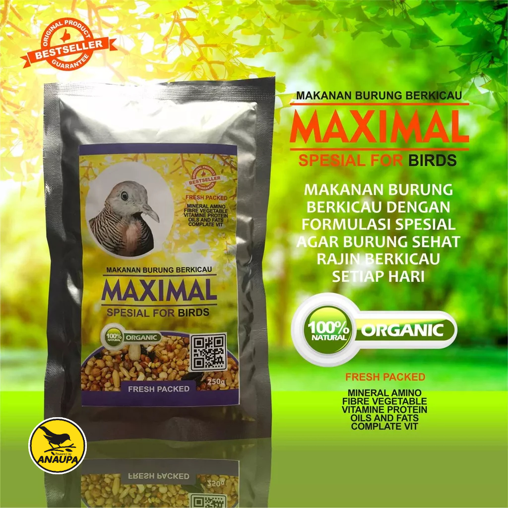 Jual PAKAN BURUNG PERKUTUT MAXIMAL HARIAN DAN LOMBA - 250G | Shopee ...
