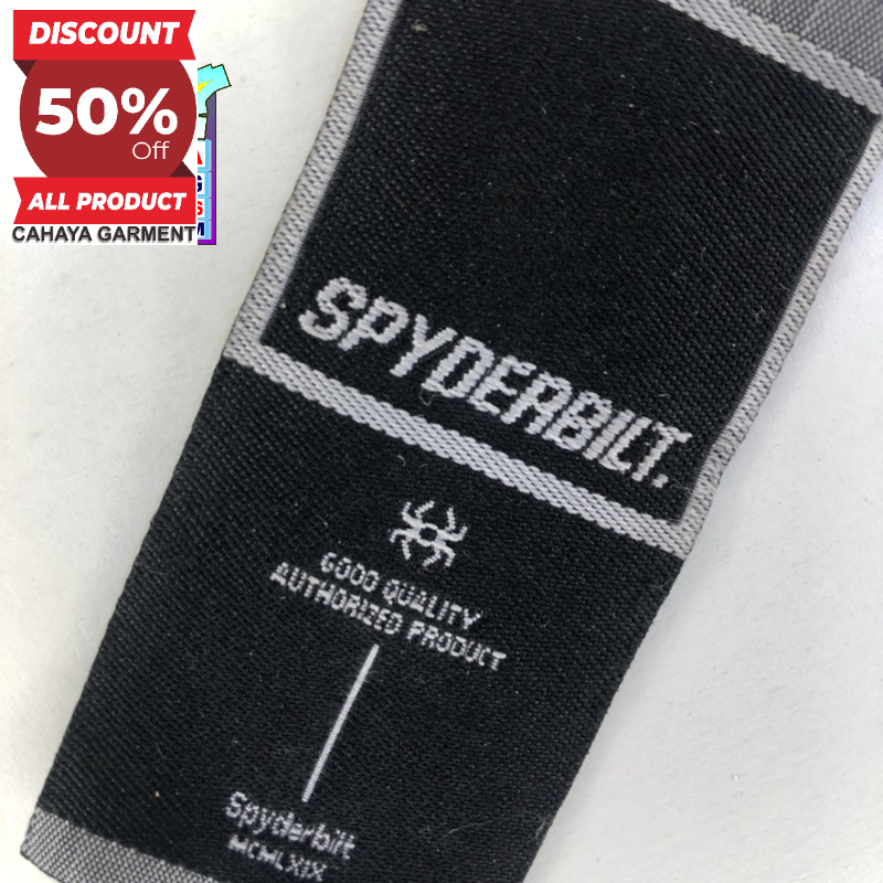 Jual SPYDERBILT LABEL WOVEN RAJUT BORDIR COTTON SUPER PREMIUM CO 1X DI ...