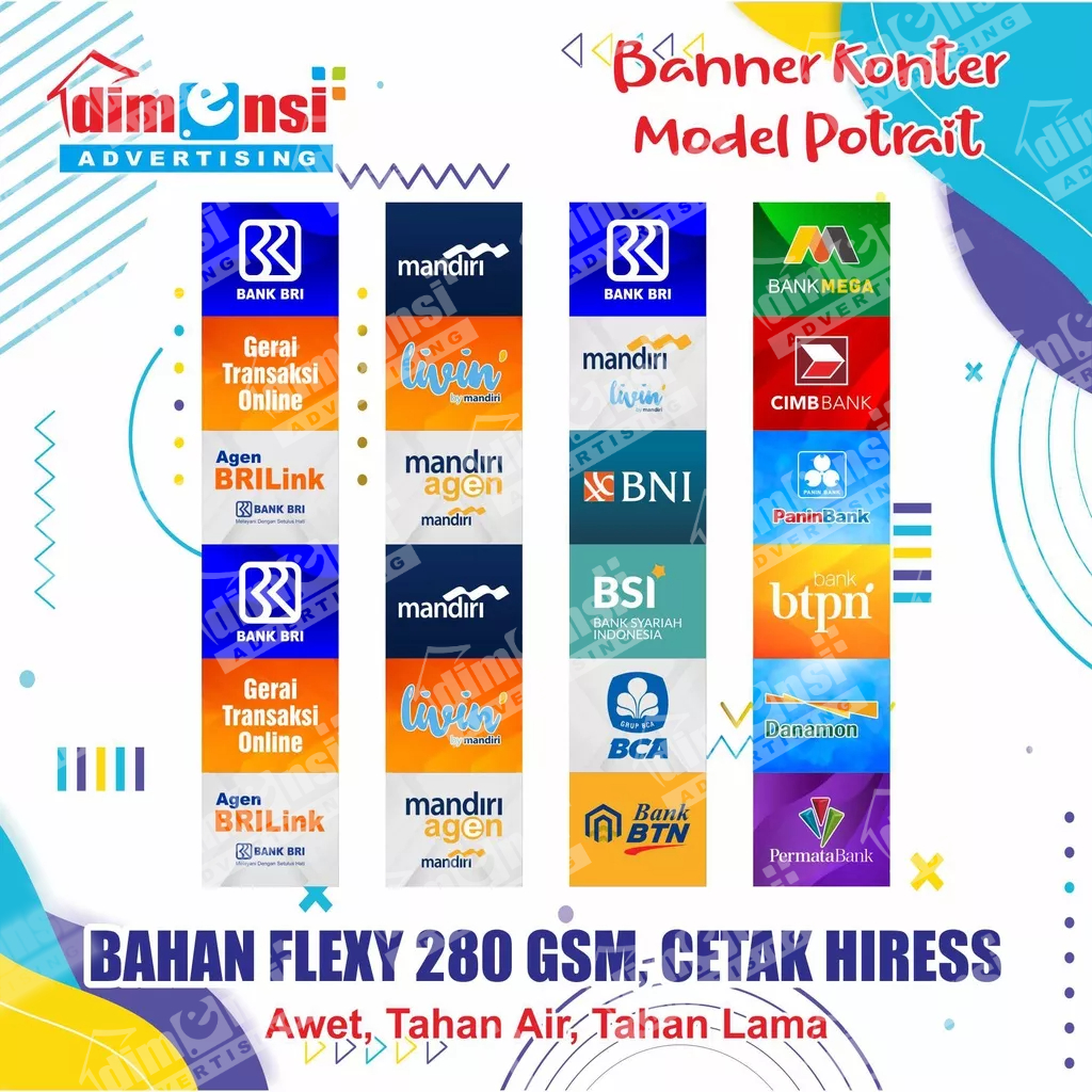 Jual Spanduk Banner Konter Portrait / Renda Portrait / Spanduk Operator ...