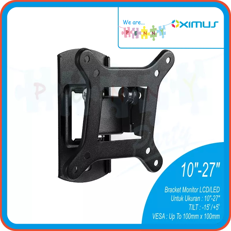Jual Bracket Dinding Monitor/TV/LCD/LED/Plasma 10"-27" Oximus LYNX 1123 ...
