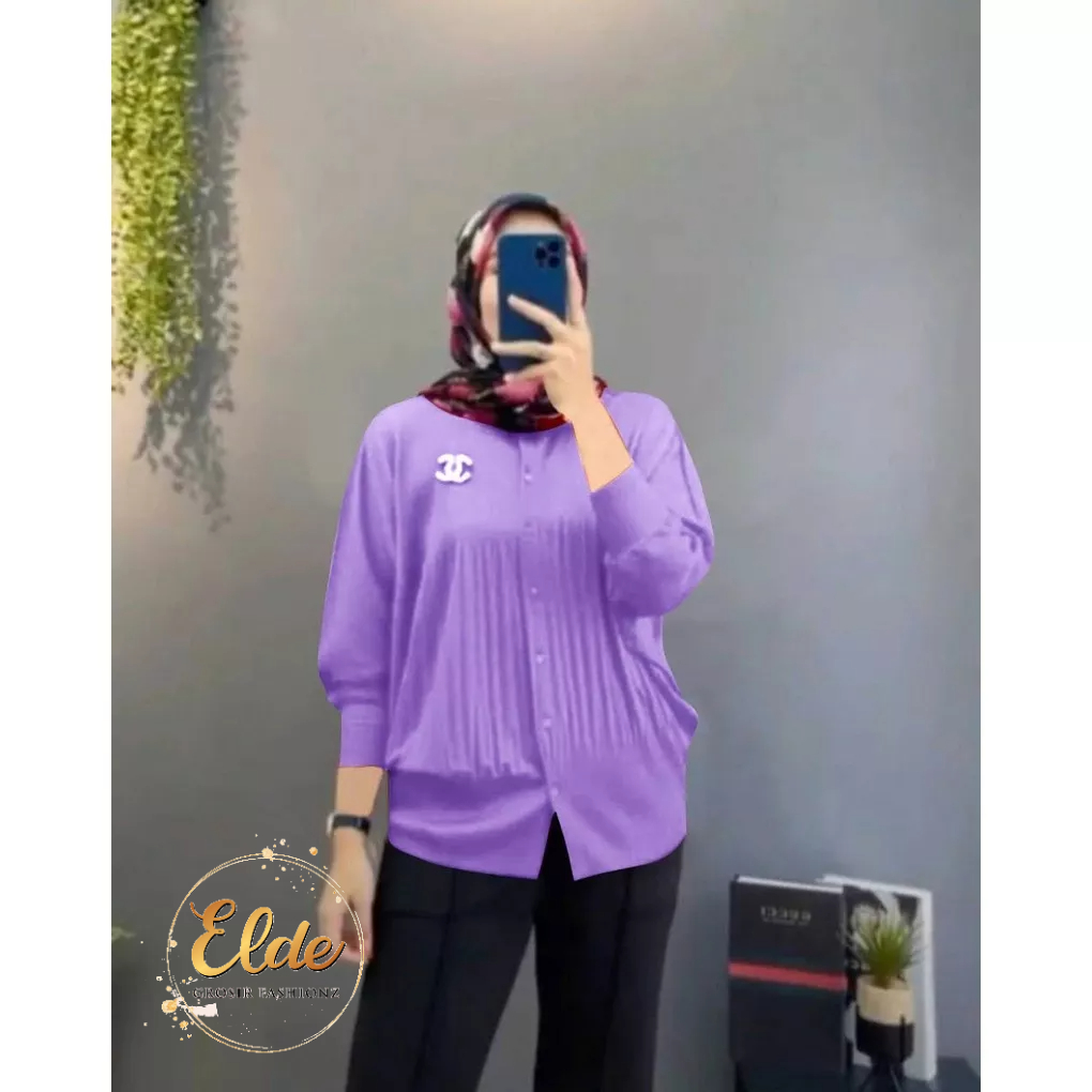 Jual ELDE 12 - ATASAN RAJUT YORA BATWING BAHAN MANGO KNIT STRECTH ...