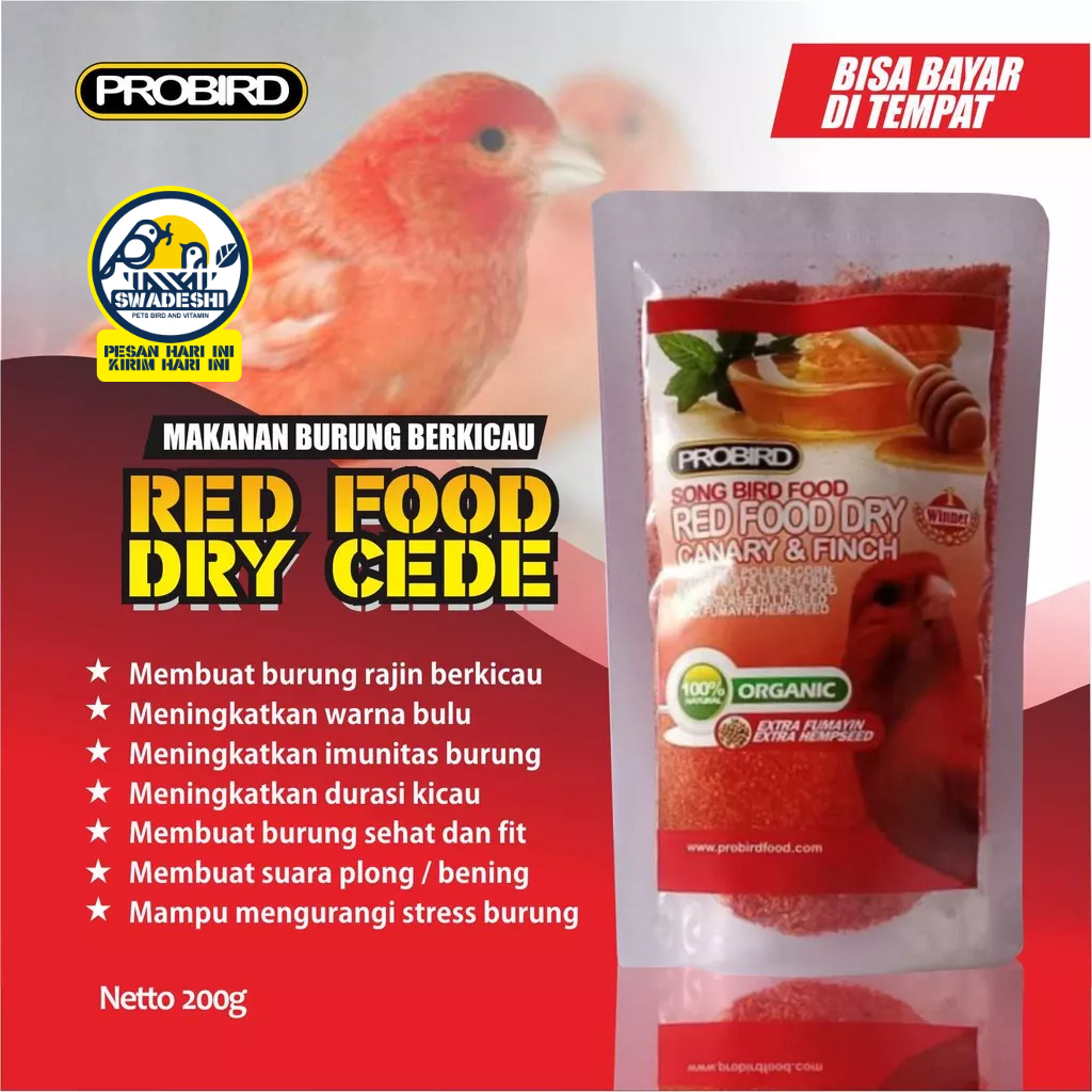 Jual PAKAN BURUNG KENARI CEDE RED FOOD DRY AGAR KENARI MERAH | Shopee ...
