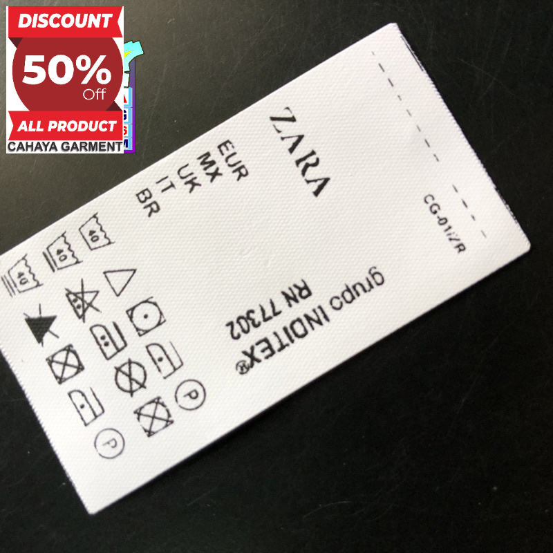 Jual ZARA WASHING TAG ALL SIZE SUPER PREMIUM CO 1X DI KIRIM 600PCS ...