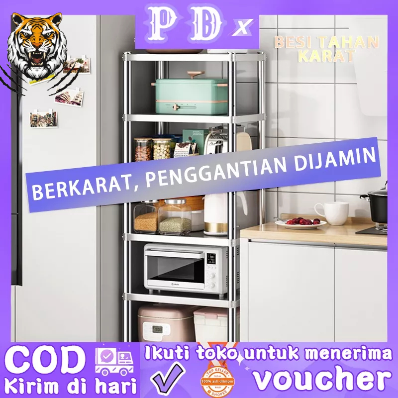 Jual Pocket Dragon Rak Dapur Serbaguna 3 Susun Stainless Steel 60*35 ...