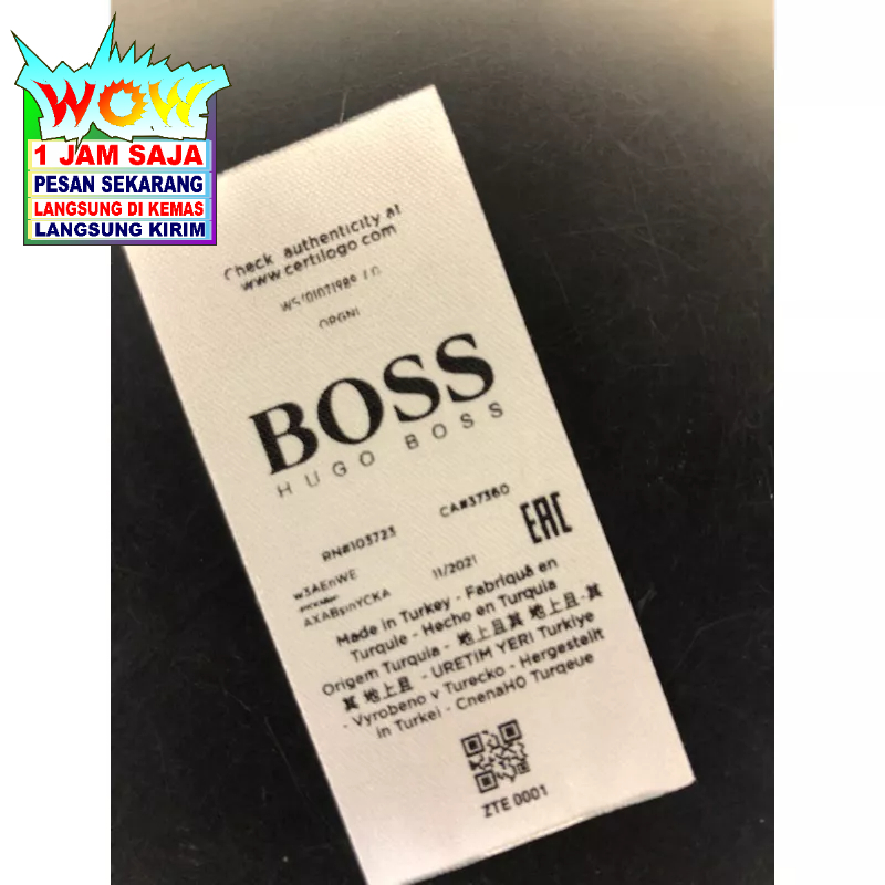 Jual HUGO BOSS WASH TAG SUPER PREMIUM CO 1X DI KIRIM 600PCS | Shopee ...
