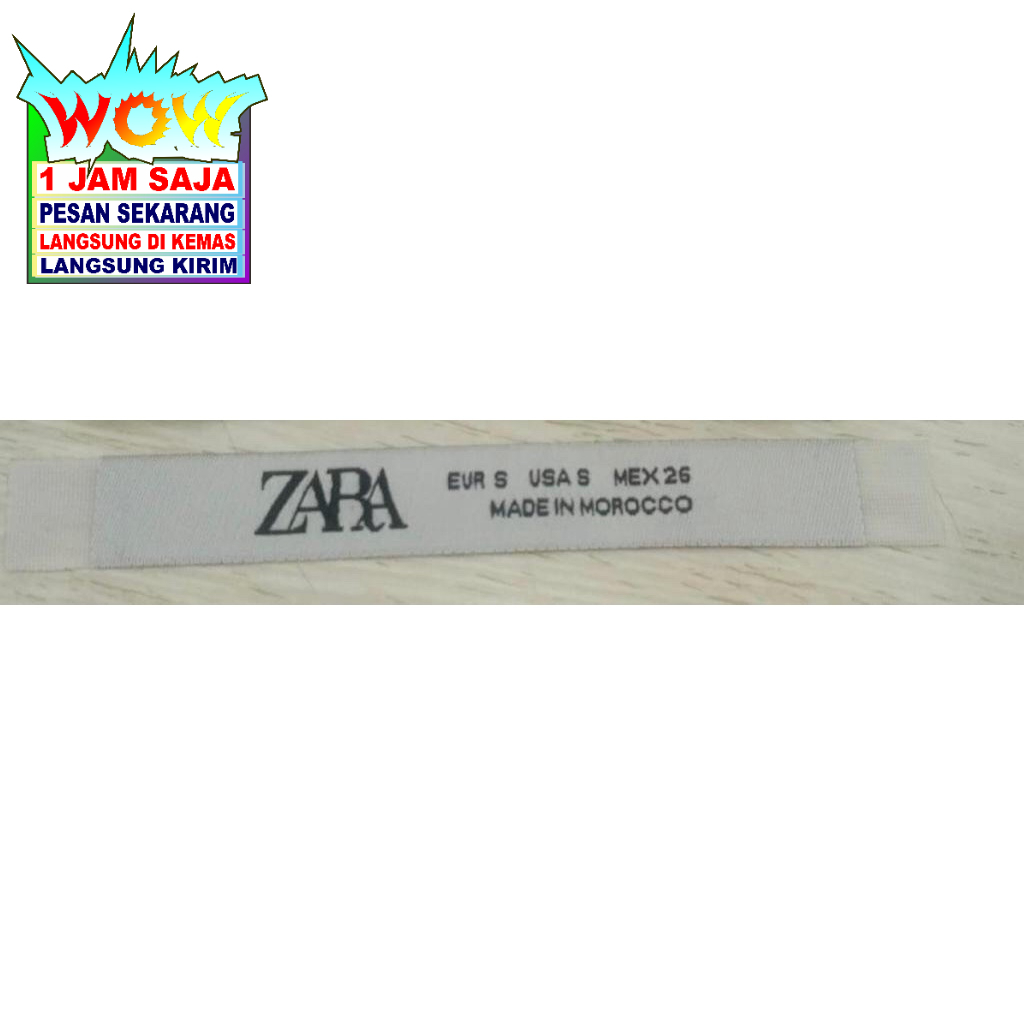 Jual ZARA MAIN TAG SLIP WOVEN RAJUT BORDIR COTTON SUPER PREMIUM CO 1X ...