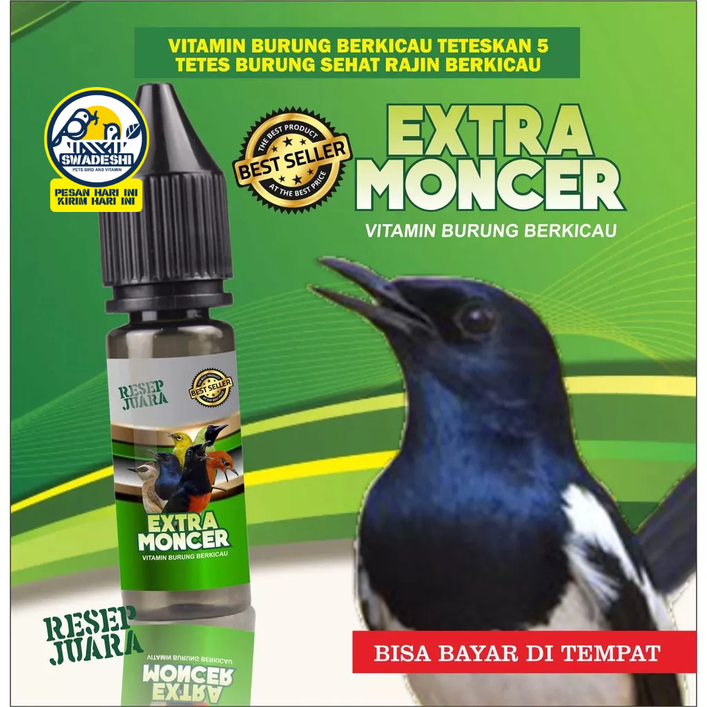 Jual EXTRA MONCER VITAMIN BURUNG BERKICAU SPESIAL KACER POCI 15ML ...