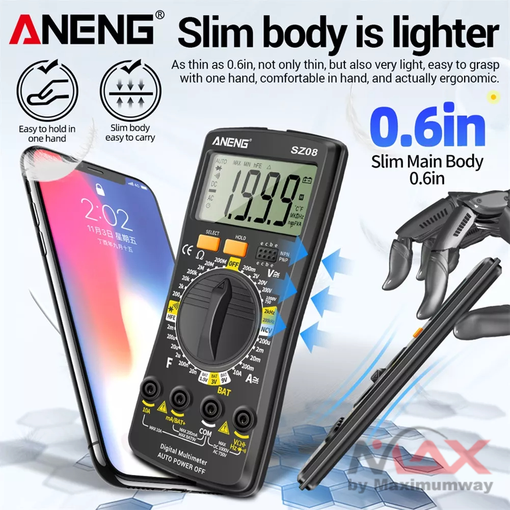 Jual ANENG DT9205A-12 Digital Multimeter Multitester Voltage Tester ...