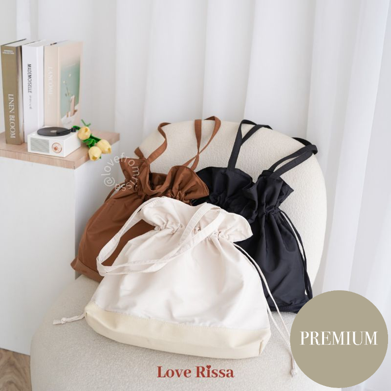 Jual [RISSA] Tas Chloe Tas Lightweight Premium Tas Dumpling Bag Serut ...