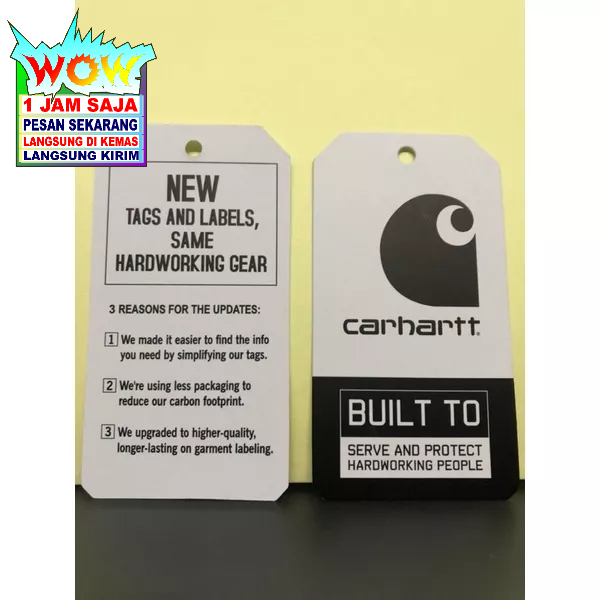 Jual CARHARTT TAG PREMIUM CO 1X DI KIRIM 600PCS | Shopee Indonesia