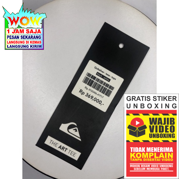 Jual QUIKSILVER LABEL PRICE TAG BARCODE SUPER PREMIUM CO 1X DI KIRIM ...