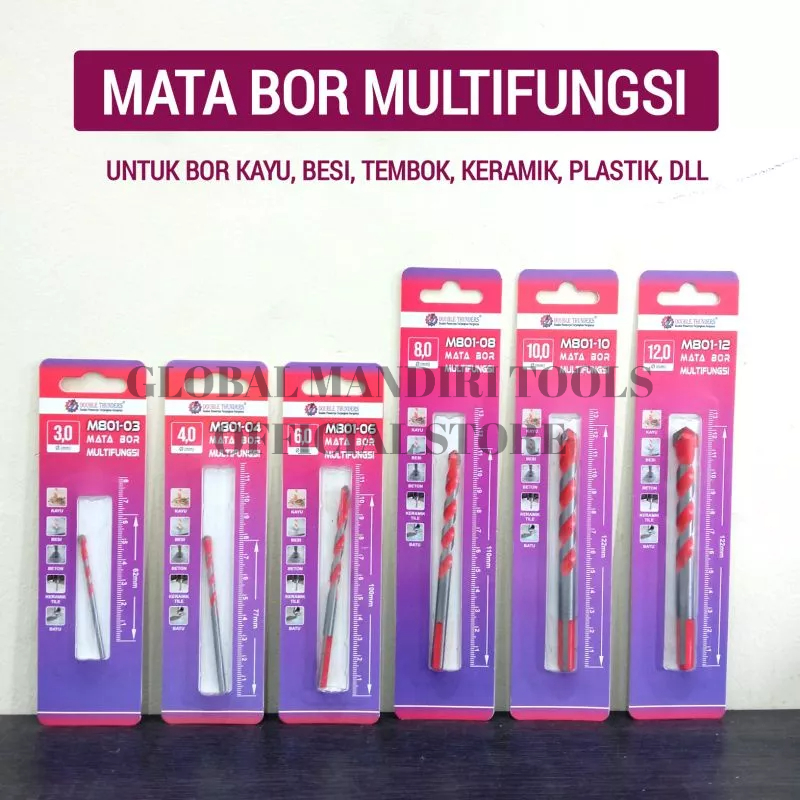 Jual Mata Bor Multi Purpose 3,4,5,6,8,10,12mm DOUBLE THUNDERS Mata Bor ... Jual Mata Bor Multi Purpose 3,4,5,6,8,10,12mm DOUBLE THUNDERS Mata Bor ...