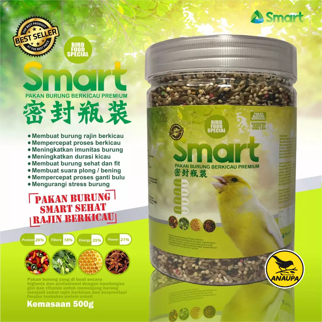 Jual SMART PENGGACOR KENARI HARIAN DAN LOMBA 500G EXTRA GOLD PATTE BUAH ...