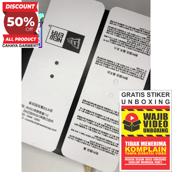 Jual NEW ERA LABEL TAG HANGTAG SUPER PREMIUM CO 1X DI KIRIM 600PCS ...